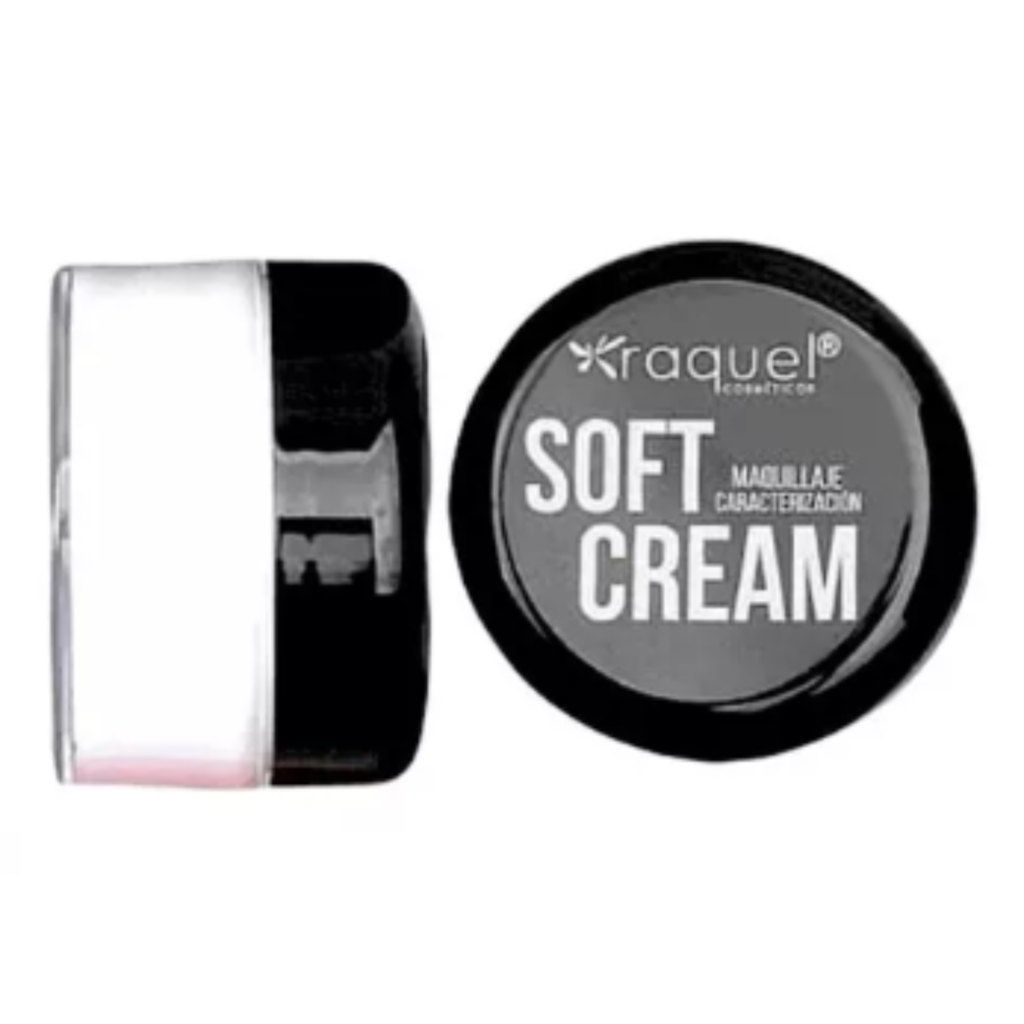 Raquel soft cream blanco maquillaje caracterización 20g - Apizco