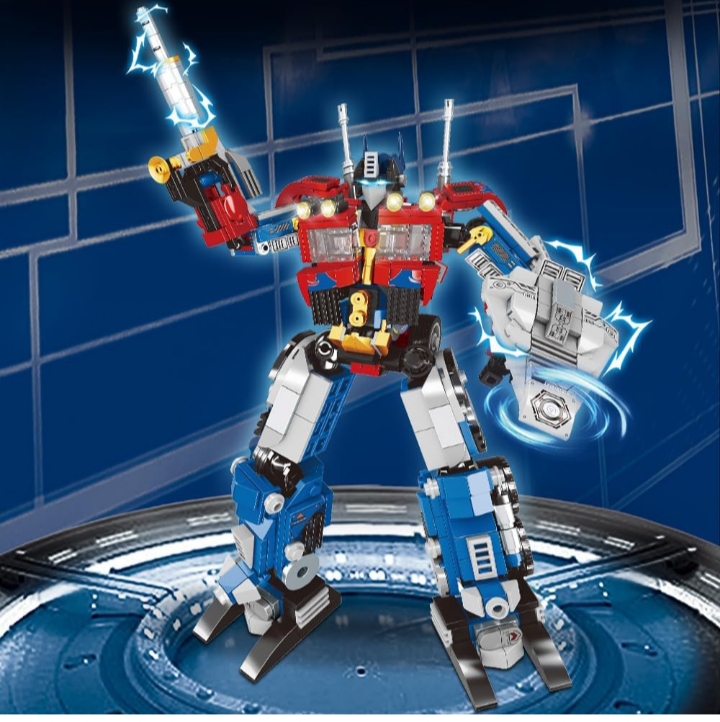 Set de bloques Transformers Optimus Prime 8 en 1 transformable robot y vehiculos - Apizco